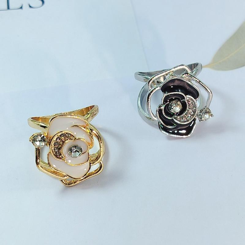 ・素材: 合金・スタイル: レディース・: フラワー・加工: メッキ・カラー: ホワイト、ブラック・要素: ジオメトリック・装飾素材: ラインストーン