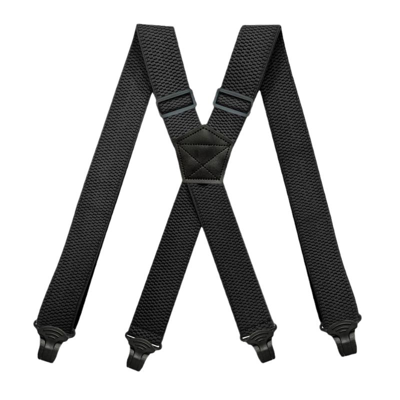 ・素材: ポリエステル・サイズ: 幅約3.8cm × 長さ約120cm・クリップ数: 4個・伸縮性: 強い・形状: X型・対象: 大人・製法: ジャガード織り・性別: 男女兼用・カラー展開: ブラック、ネイビー、コーヒー、キャメル、ベージュ...