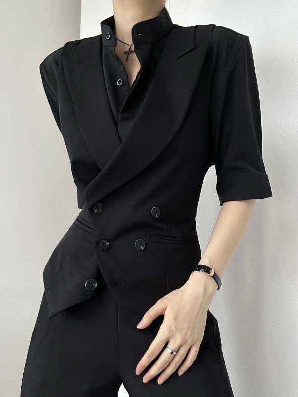 ・カテゴリ: ベスト・シルエット: ルーズ・前立て: シングル・襟の形: テーラードカラー・厚さ: 普通・主な素材: ポリエステル・裏地: ポリエステル・適用シーン: 日常・柄: 無地・加工: 形態安定・スタイル: ビジネス・ポケット: 玉...