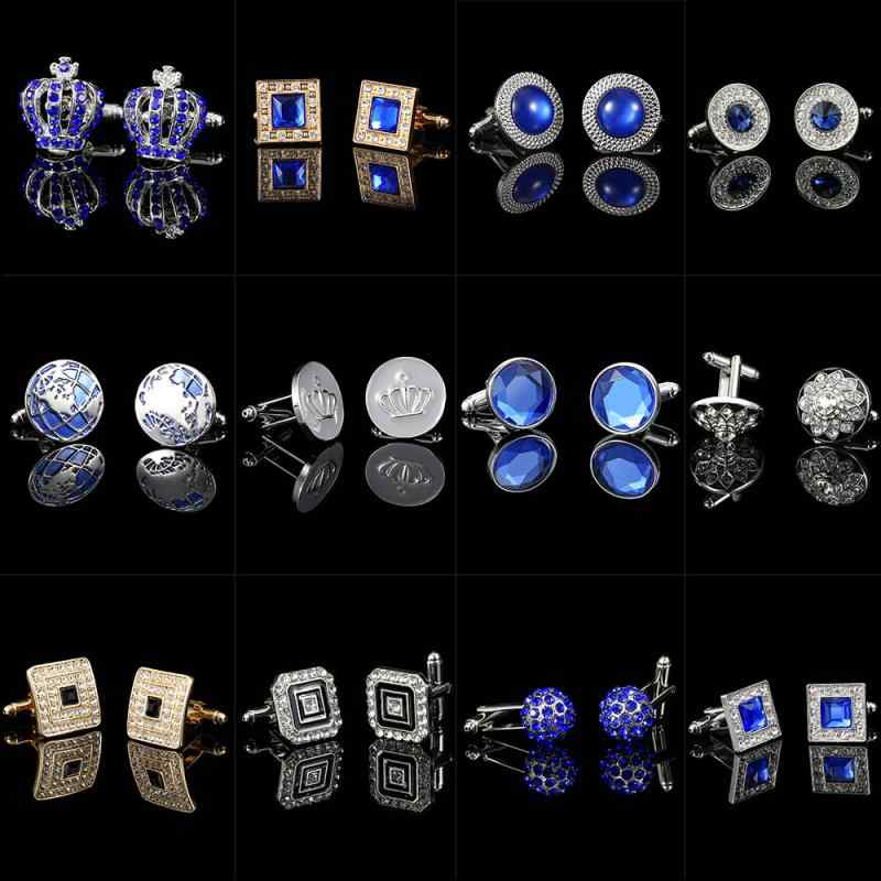 ・カテゴリ: カフスボタン・スタイル: エレガント・素材: 合金、ラインストーン・対象: 男女兼用・: ジオメトリック・加工: 電気メッキ