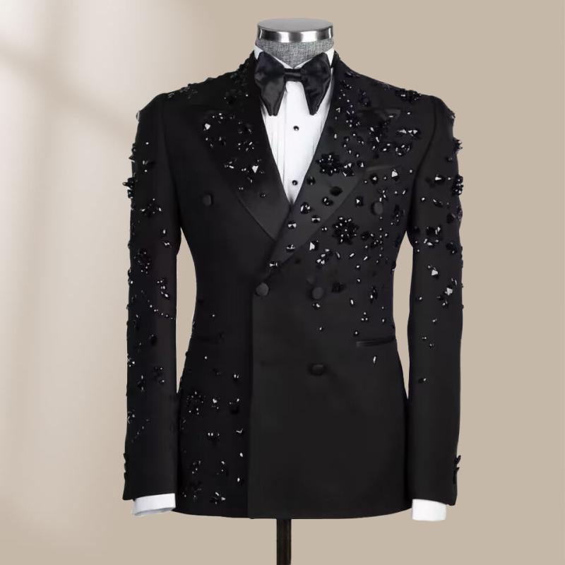 ・スタイル: ライトビジネス、カジュアル・主な素材: ポリエステル 30%（化学繊維混紡）・着用シーン: パーティー、宴会・ネックライン: ピークドラペル・シルエット: スリムフィット・生地の厚み: 普通・柄: 無地・仕様: 接着芯仕様・カ...