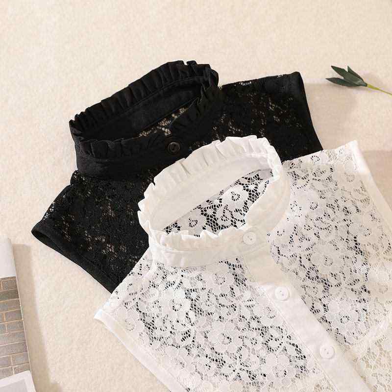 ・対象年齢: 成人・カラー展開: ホワイト（レース立ち襟）、ブラック（レース立ち襟）、ブラック（シフォン立ち襟）、ホワイト（シフォン立ち襟）、ホワイト（立ち襟）、ジャカード（立ち襟）、ジャカード（クルーネック）・柄: 無地・幅: 40cm・...