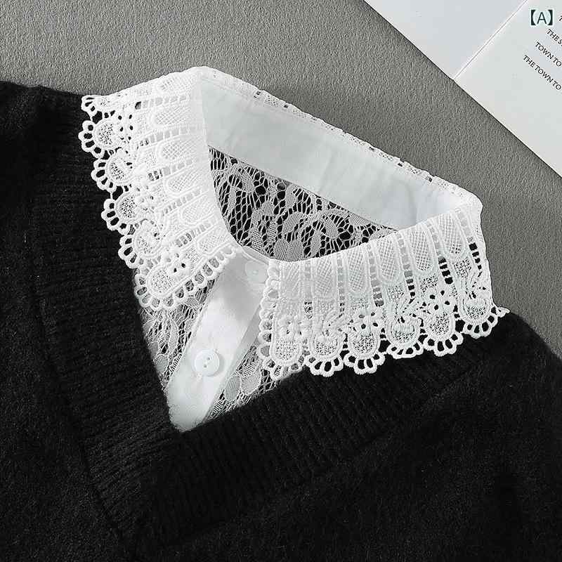 ・スタイル: ・カラー展開: ホワイトクロッシェレース、ホワイトポインテッドカラー、ホワイトラウンドカラー、コーヒーチェックコットンポインテッドカラー、モノトーンチェックコットンポインテッドカラー、ジャカードスタンドカラー、ブラックラウンド...