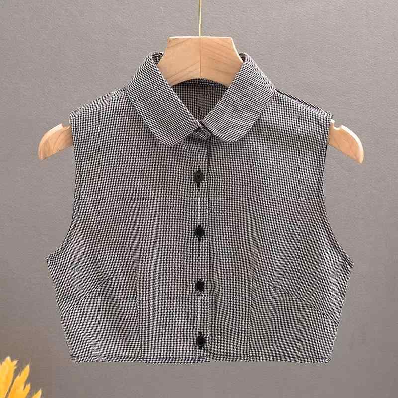 ・ネックライン: スクエアネック、クルーネック、スタンドカラー・柄: チェック・カラー展開: ブラック、ホワイト・サイズ展開: S、M、L、XL、2XL