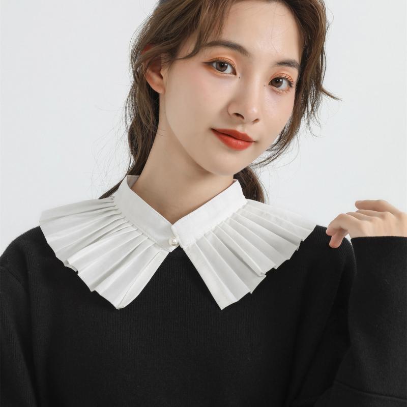 ・カテゴリ: つけ襟・性別: レディース・スタイル: シャツ型・素材: 綿・カラー展開: ホワイト・機能: 装飾用