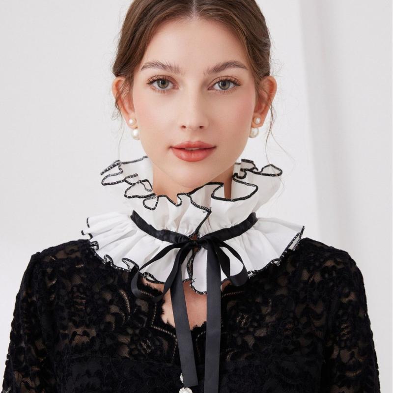 ・対象: レディース・カテゴリ: 付け襟・素材: 綿・カラー: ホワイト・スタイル: レトロ、エスニック・柄: 無地・機能: 装飾