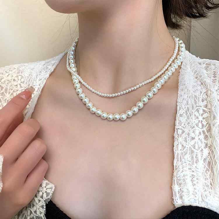 ・カテゴリ: ネックレス・対象: レディース・素材: パール・製作工程: ハンドメイド・形状: 幾何学型・チェーンの種類: パールチェーン・周囲: 21cm〜50cm・スタイル: 韓国・・スタイル分類: フレッシュ、スウィート・カラー展開:...