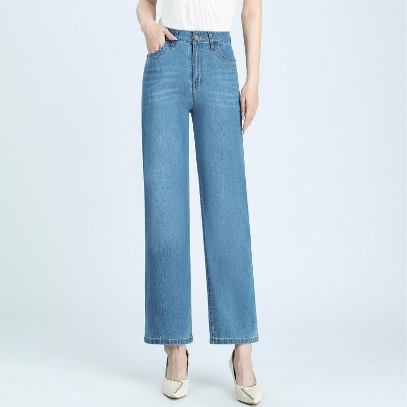 ・カテゴリ: ジーンズ・スタイル: 通勤、エレガント、ベーシック・素材: 綿・素材含有量: 綿70%〜80%・パンツ丈: 九分丈・ウエスト: ハイウエスト・生地の厚さ: 薄手・ディテール: ポケット・カラー展開: ダークブルー、ライトブルー...