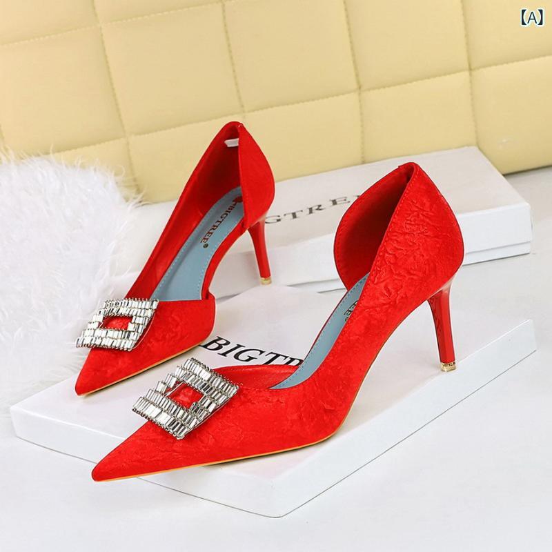 ・カテゴリ: パンプス・スタイル: 韓国ファッション・対象年齢: 大人・性別: レディース・つま先形状: ポインテッドトゥ・アッパー素材: 布製・ソール素材: ラバー・裏地素材: PU・インソール素材: PU・ヒール形状: ピンヒール・履き...