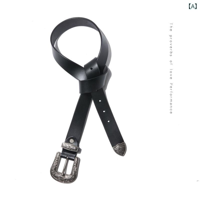 ・主な素材: 牛革・素材特性: 二層牛革・バックル素材: 合金・留め具形状: ピンバックル・カラー展開: レッド、ブラック、ホワイト、ブラウン、キャメル・サイズ展開: 100cm、105cm、110cm、115cm・柄: 花柄・詳細: フラ...