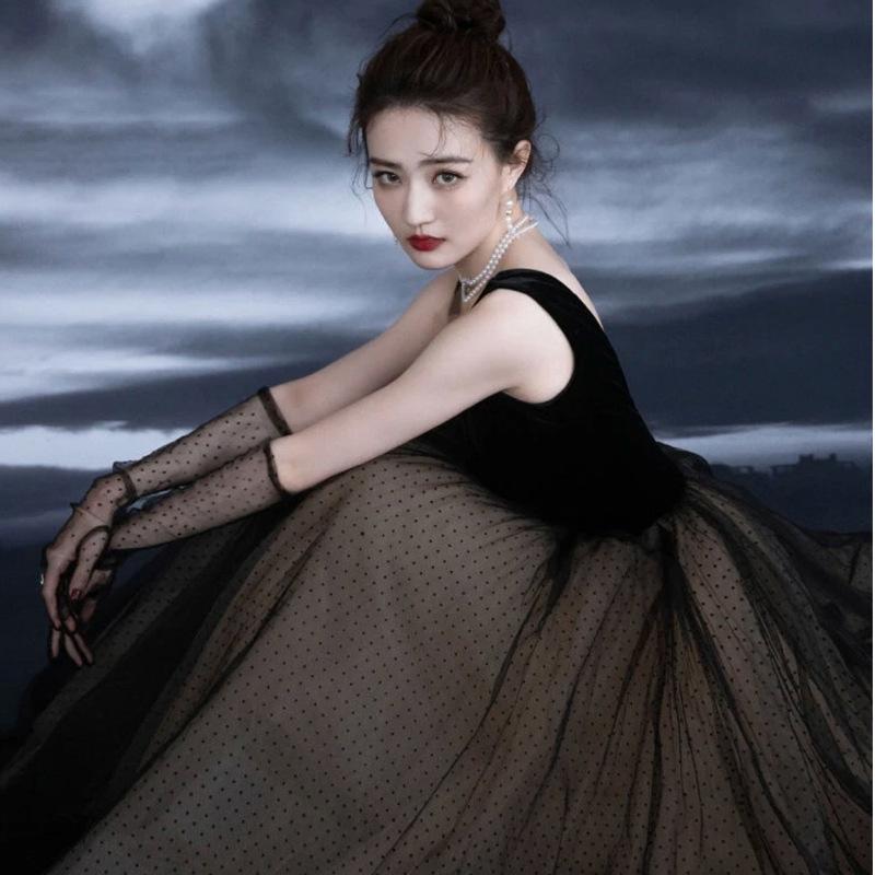 ・対象: 女性・機能: 装飾用・素材: メッシュ・スタイル: ロング、オフィス、エレガント・カラー: ブラック（ドット柄）、ブラック（無地）・サイズ: フリーサイズ（全長約52cm）