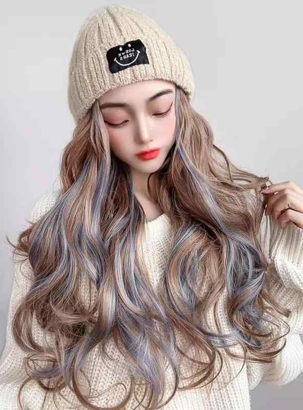 ・スタイル: 甜美可愛い・前髪タイプ: ストレート・斜め対応・ヘアスタイル: 長巻き髪・カラー展開: ナチュラルブラック、ライトブラウン、ダークブラウン、ダーククールブラウン、クールブラウン、ブラウンブラック、ミスティブルー、オフホワイト、...