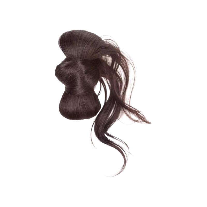 ・カテゴリ: ポニーテールウィッグ・スタイル: まとめ髪用ヘアピース・タイプ: バンスクリップ式・対象: レディース・製法: ハンドメイド・素材: 耐熱ファイバー・カラー展開: ブラウンブラック、ナチュラルブラック、ダークブラウン、ライトブラウン
