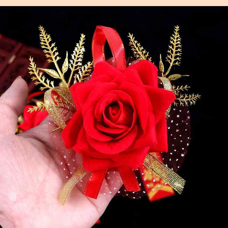 ・素材: 布・製法: ハンドメイド・使用シーン: 結婚式・バリエーション: 新郎新娘セット、ブライズメイド、アッシャー、親族、ゲスト、司会・サイズ: 9cm・スタイル: 中国風