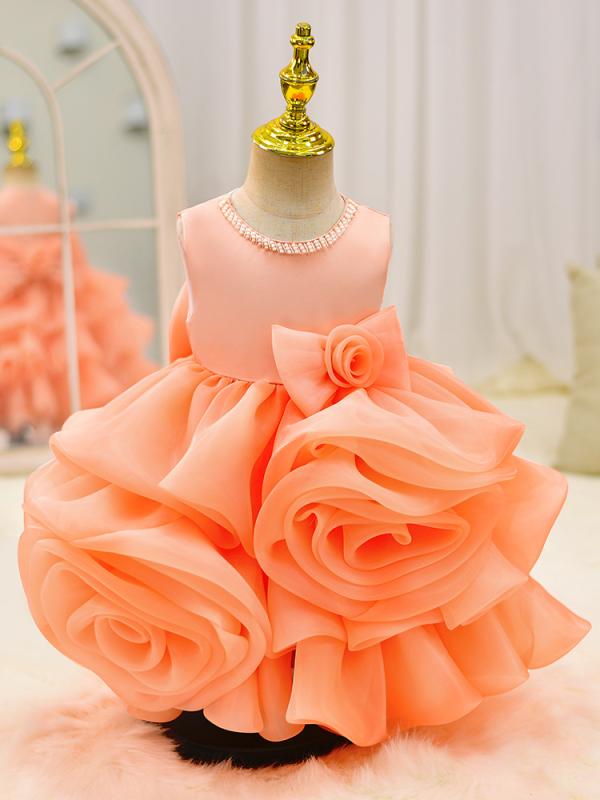 ・カテゴリ: 子供用ドレス・対象年齢: 3〜8歳（100〜140cm）・性別: 女の子用・加工: プリーツ・: 花柄、フラワー・スタイル: プリンセス風・主な素材: ポリエステル・裏地素材: ポリエステル・カラー展開: ホワイト、ダスティピ...