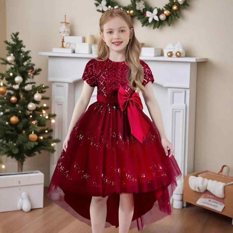 ・カテゴリ: 子供用ドレス・対象性別: 女の子・加工: プリーツ・: リボン・スタイル: 欧米風・表地素材: ポリエステル 65%・裏地素材: 綿 35%・等級: カテゴリC・タイプ: ドレス・カラー展開: レッド、ピンク、ブルー、パープル...