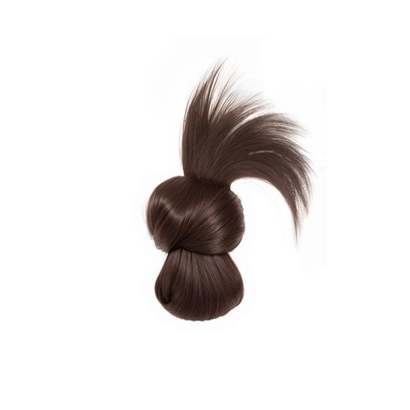 ・カテゴリ: ポニーテールウィッグ・スタイル: お団子ヘアピース・対象: レディース・加工工程: 編み込み・素材: 耐熱ファイバー・カラー展開: ナチュラルブラック、ブラウンブラック、ダークブラウン、ライトブラウン