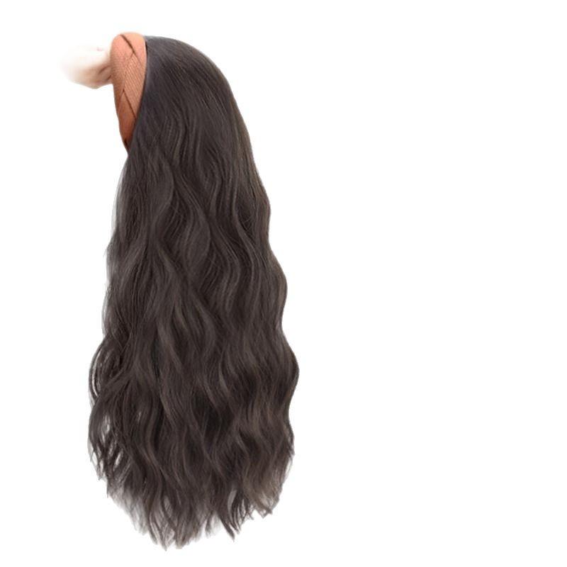 ・カテゴリ: ロングカールウィッグ・製法: マシンメイド・素材: 耐熱ファイバー・スタイル: ナチュラル・ヘアスタイル: ロングカール・前髪: ぱっつん・斜め分け両用・効果: イメチェン、小顔効果・カラー: ナチュラルブラック、コールドブラウン