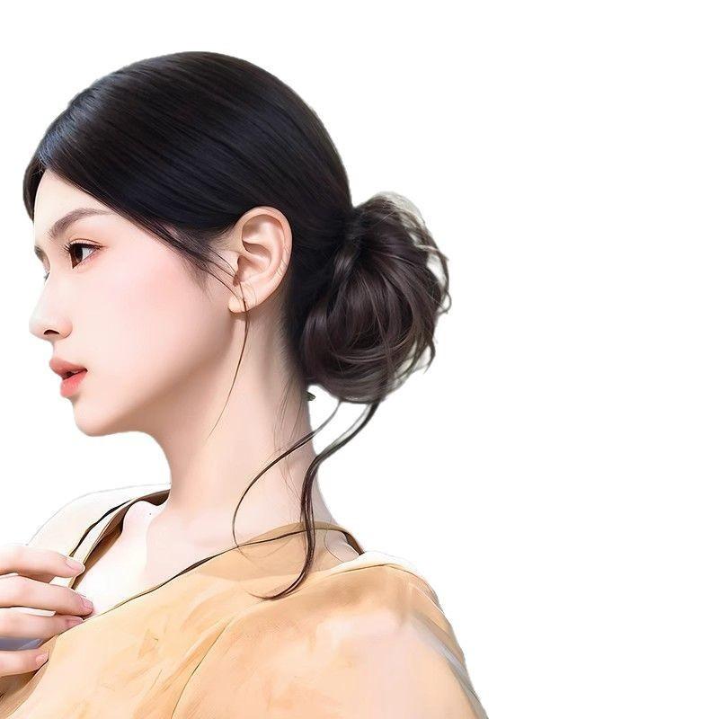 ・カテゴリ: ポイントウィッグ ・スタイル: お団子（ロンシュイ風） ・加工: 総手植え ・素材: 耐熱ファイバー ・対象: 全般 ・肌色: すべての肌色 ・顔型: すべての顔型 ・カラー展開: ブラウンブラック、ナチュラルブラック、ダーク...