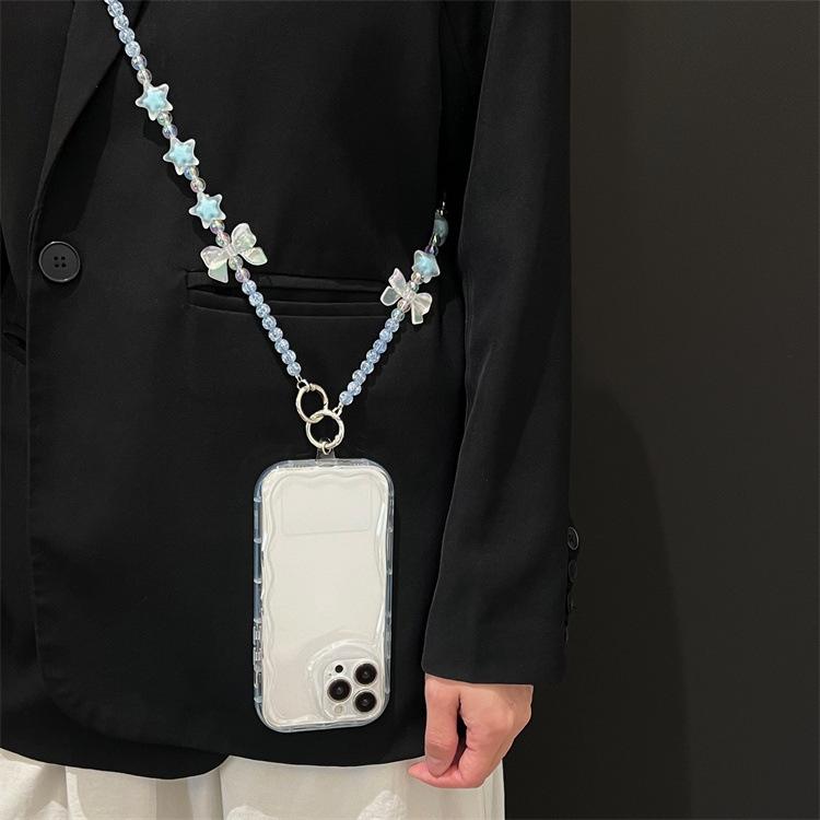 ・カテゴリ: スマホストラップ・スタイル: レディース・素材: プラスチック・ストラップ素材: ワイヤーロープ・留め具素材: 金属・: ビーズ、五角星、リボン・カラー展開: イエロー、パープル、ブルー、ピンク、グリーン