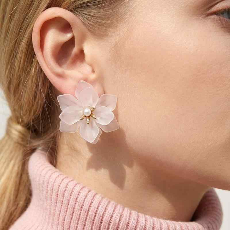 ・カテゴリ: 耳飾り・形状: 幾何学型・加工: メッキ・: バラ、植物、花・カラー展開: マットホワイト、レッド、ピンク、グリーン、オレンジ・スタイル: ナチュラル、フレッシュ、スイート、ボヘミアン