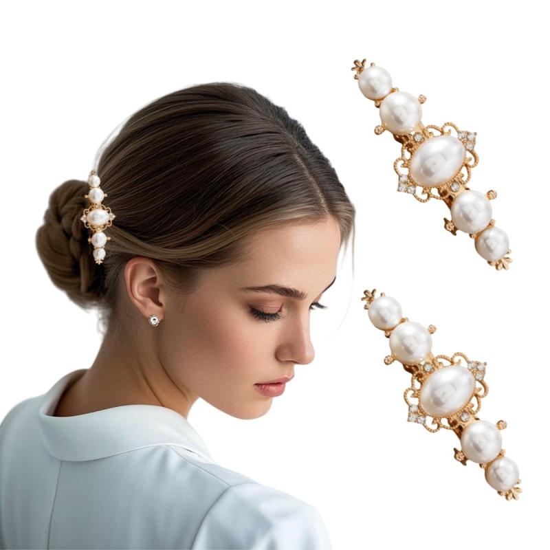・カテゴリ: ヘアアクセサリー・タイプ: BBクリップ・主な素材: パール・対象: レディース・加工: メッキ・カラー: ゴールド・: 幾何学、面取りスクエアビーズ・スタイル: フェミニン、スウィート