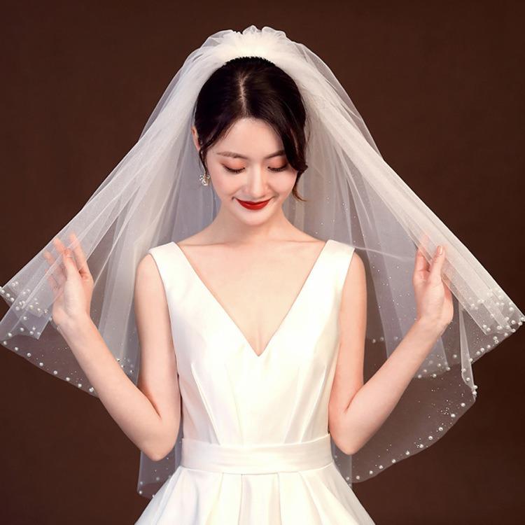 ・カテゴリ: ヘッドドレス・スタイル: 韓国・素材: チュール・タイプ: レディース・: ウェーブ・種類: 2層式・カラー: ホワイト、シャンパン・長さ: 60cm-80cm・おすすめの用途: 結婚式、旅行、記念日、展示会、周年記念、開店祝い