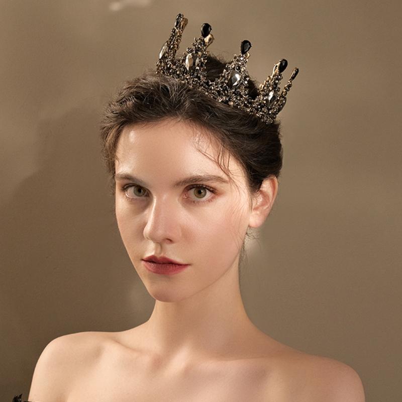 ・カテゴリ: ヘアアクセサリー・スタイル: レトロ・素材: 合金・タイプ: レディース・: 王冠・加工: 電気メッキ・石の種類: オブシディアン・ギフトシーン: 結婚式、旅行、記念日、展示会、お祝い・カラー: アンティークゴールド・要素: ...