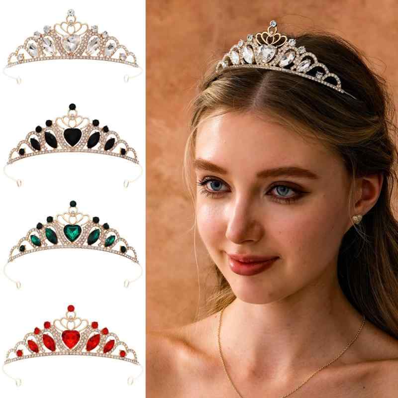 ・カテゴリ: ヘアアクセサリー・スタイル: プリンセス・対象: レディース・形状: クラウン・素材: 合金・加工: メッキ・カラー展開: ゴールド、ブラック、グリーン、レッド、シルバー・要素: ハート、ラインストーン、プリンセス、ミニクラウ...