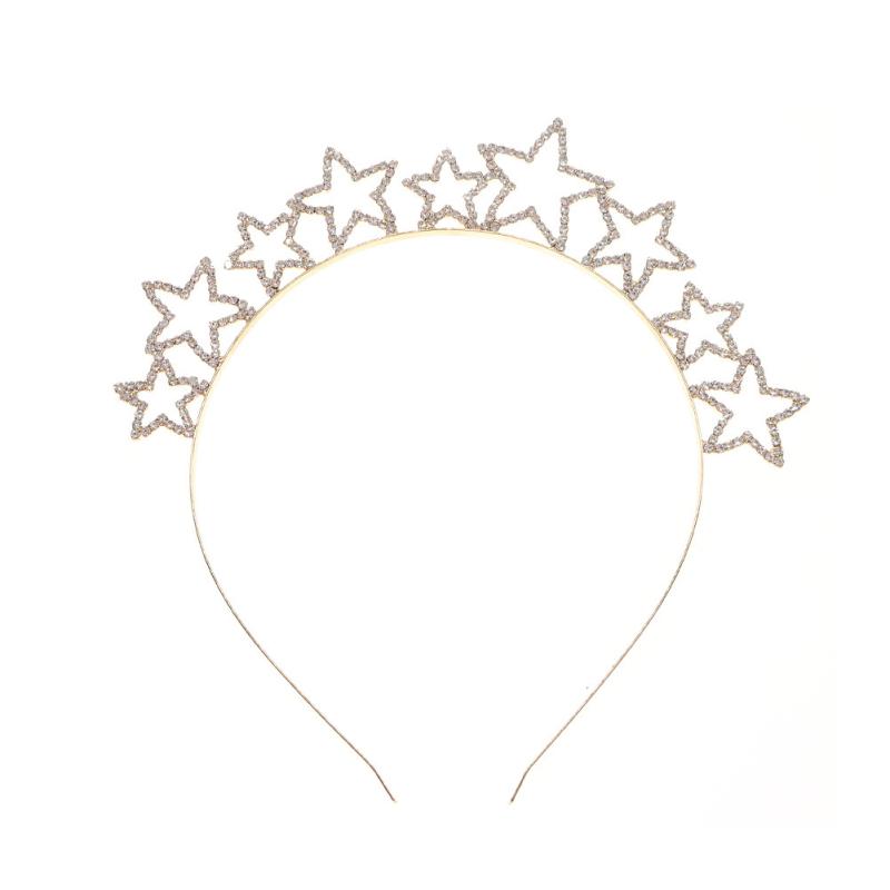 ・カテゴリ: ヘアアクセサリー・スタイル: ブライダルカチューシャ・素材: ラインストーン・カラー展開: ゴールド