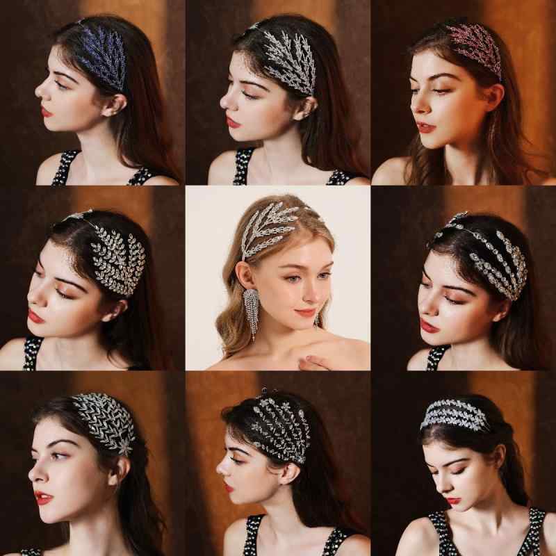 ・カテゴリ: ヘッドドレス・スタイル: ・素材: ラインストーン・加工: ラインストーン埋め込み・カラー展開: シルバー、ブラック、レッド、ゴールド・: リーフ、植物、花・対象: レディース・利用シーン: 結婚式、ウェディングフォト撮影、演...