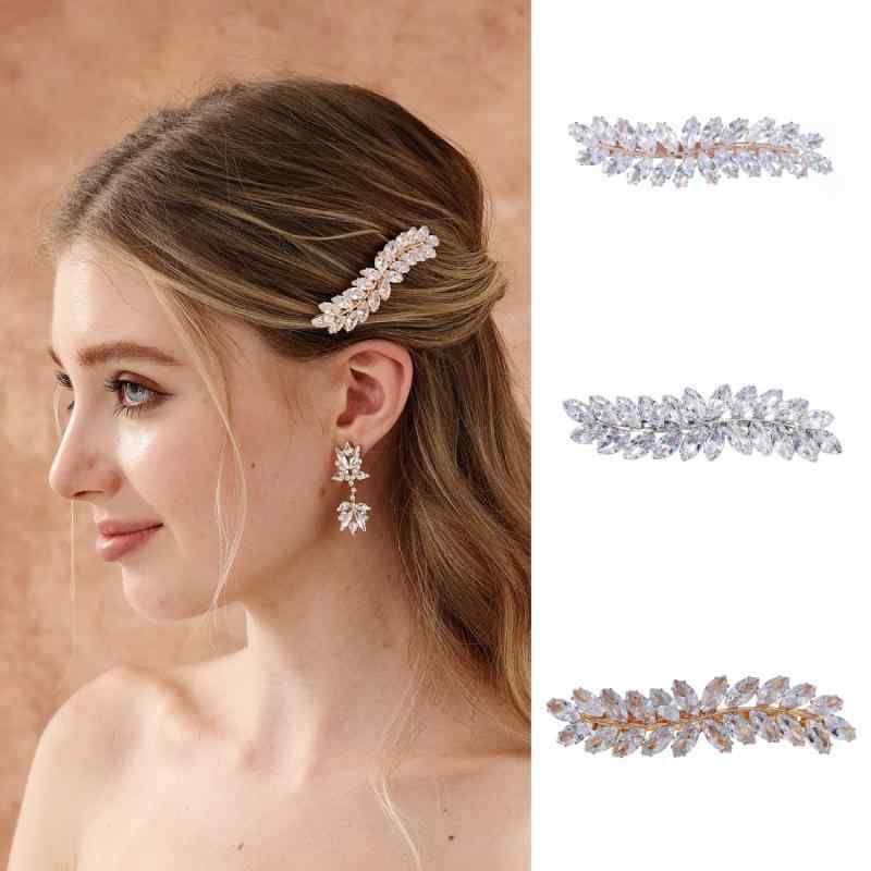 ・カテゴリ: ヘアアクセサリー・スタイル: レディース・ヘアクリップの種類: ヘアクリップ・加工: ジルコニア埋め込み・ストーンの種類: ジルコニア・カラー展開: ゴールド、シルバー、ローズゴールド