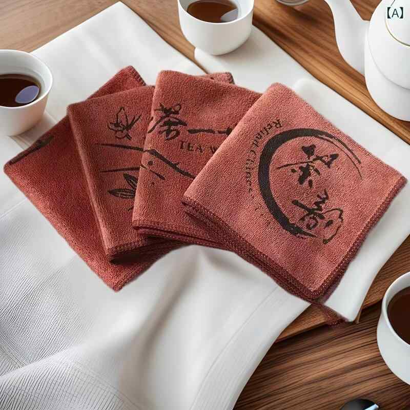 ・カテゴリ: 茶巾・素材: 精梳糸・加工: プリント、シャーリング・重量: 約40g・吸水性: 0-5秒・サイズ: 30×30cm・カラー展開: ブラウン、ブルー、パープル