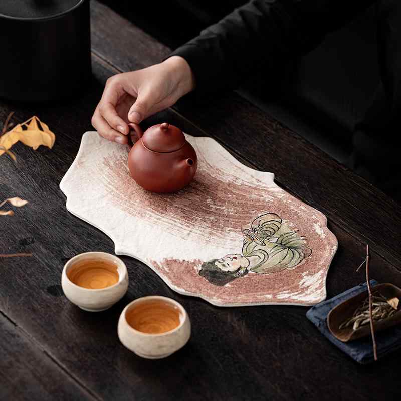 ・カテゴリ: 茶席・素材: 布・スタイル: 中華風・重量: 約65g・サイズ: 38.4×23cm・カラー: 吹笛飛天A、高髻仕女図B、女供養人C、象頭財神D、三兎共耳E、柿柿如意F、夜半逾城G