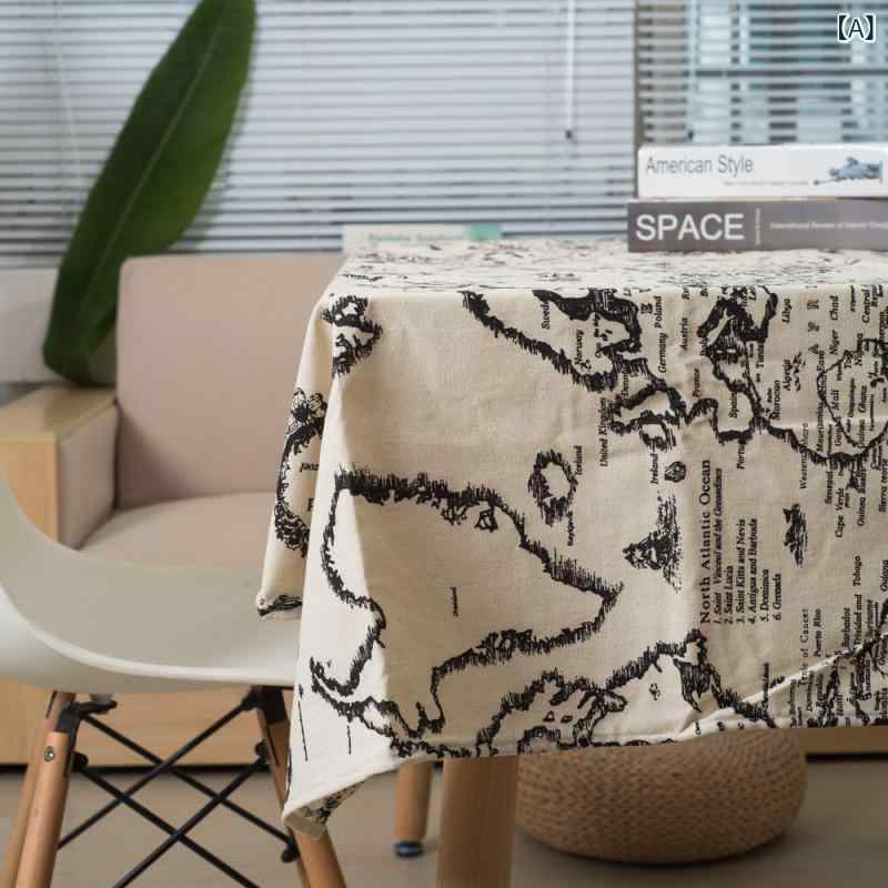 ・カテゴリ: テーブルクロス・素材: 綿55%、麻45%・形状: 正方形・カラー展開: 地図、地図（レース付き）・サイズ展開: 60×60cm、90×90cm、100×140cm、140×140cm、140×180cm、140×220cm、...