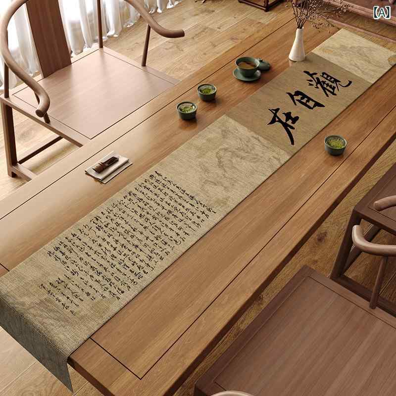 ・カテゴリ: テーブルランナー・スタイル: 中国風古典・主な素材: ポリエステル・柄: 植物、花、風景・カラー展開: 観心、蘭亭序、静心念山、見山序、観荷、枝雀図、烹茶図、文徴明図、竹葉、飛燕、竹景、碧湖、糸竹、簪花仕女図、千里江山図、清明...