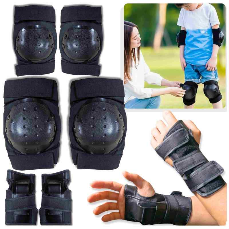 Walnutskate プロテクター 子供 ～大人 膝当て/肘当て/手首 自転車 スケボー キッズプロテクター✅セット内容：手首・肘・膝の3点セット。強度のある樹脂パーツと柔らかいクッションを組み合わせています。✅動きに馴染みやすい構造：カ...