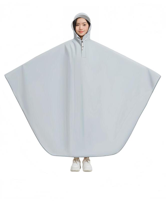 [LJZM] レインコート 自転車 ポンチョ レディース メンズ レインポンチョ バイク カッパ リュック対応 男女兼用 雨合羽 雨具 防水 防風 レインウェア 軽量サイズ；フリーサイズ 参考身長:160-200CM 着丈；124cm モデ...