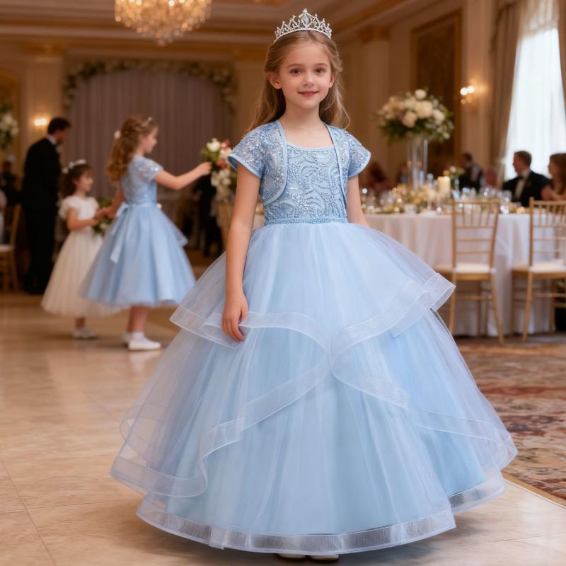 ・カテゴリ: 子供用ドレス・対象年齢: 8歳以上（身長140cm以上）・性別: 女の子・要素: プリンセススタイル、チュール・スタイル: 欧米風・ドレスタイプ: イブニングドレス・主な素材: ポリエステル 65%・カラー展開: シャンパン、...