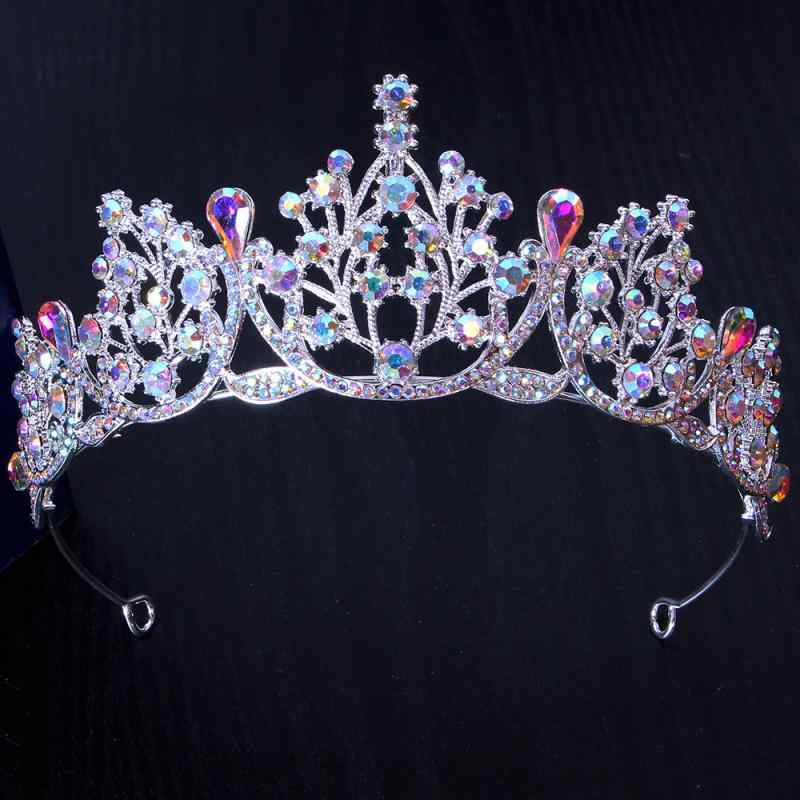 ・カテゴリ: ヘッドドレス・主な素材: 合金、ラインストーン・スタイル: 欧米、シンプル、レトロ、バロック・対象: レディース・: 王冠、ドロップ型、ブラック、ホワイトクリスタル・加工: メッキ、ラインストーン埋め込み・ストーン: ホワイト...