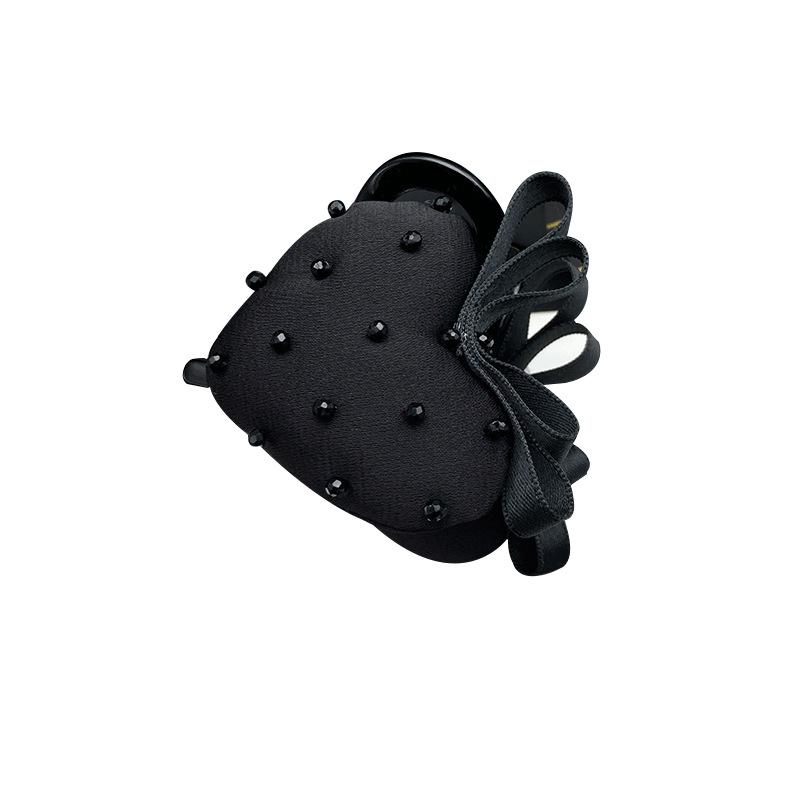 ・カテゴリ: ヘアアクセサリー・タイプ: バンスクリップ・素材: アクリル・: ハート、メッセージ・スタイル: 韓国、フェミニン・カラー: ブラック・サイズ: 長さ約8cm・加工: ハンドメイド・対象: レディース