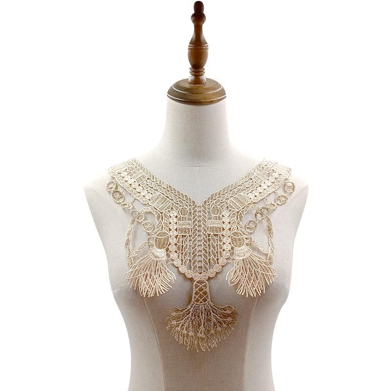 ・主な素材: 金銀糸・レース加工: 刺繍・用途: 婦人服、ファッション、アクセサリー、ハンドメイド・カラー: ゴールド