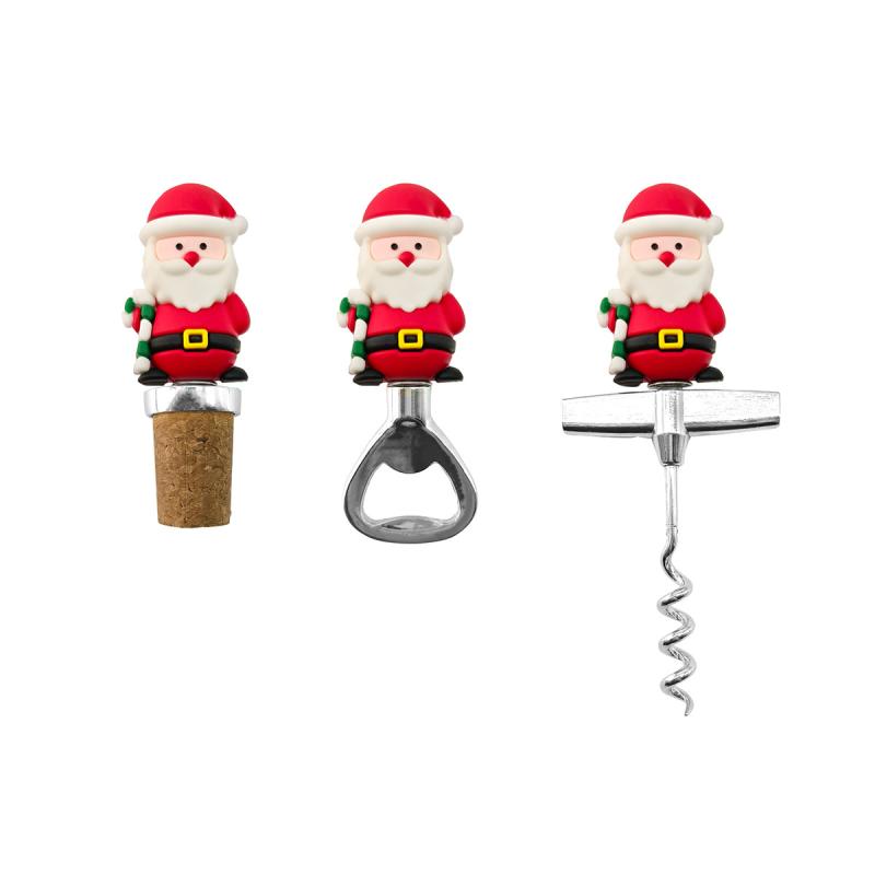 ・カテゴリ: ワインオープナー・素材: 亜鉛合金・仕様: コルク抜き・機能: ポータブル・カラー展開: サンタクロース（コルク抜き）、サンタクロース（ビールオープナー）、サンタクロース（ワインオープナー）