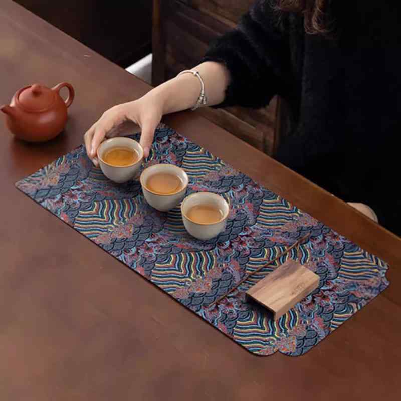 ・カテゴリ: 茶道小物・素材: 布製・重量: 約100g・スタイル: モダンチャイニーズ・カラー展開: 宮廷雲錦、千里江山、竹葉禅意、清明上河