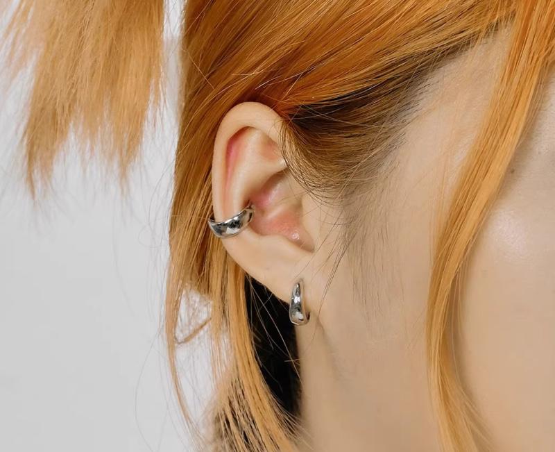 ・対象: ユニセックス・柄: 幾何学模様・素材: S925シルバー・商品タイプ: アクセサリー・種類: 光沢イヤークリップ (片耳), 光沢イヤークリップ (両耳), 光沢ピアス (片耳), 光沢ピアス (両耳)