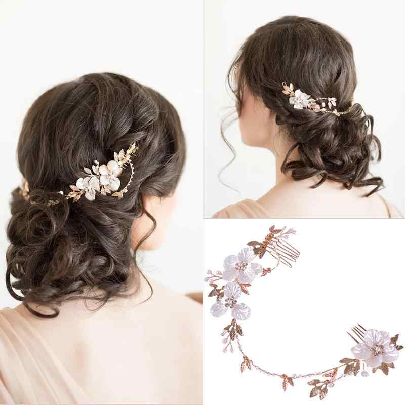 ・カテゴリ: カチューシャ、ヘアバンド、ヘッドドレス・スタイル: 韓国・素材: プラスチック、樹脂・: フラワー・対象: レディース・カラー: ゴールド・用途: 結婚式