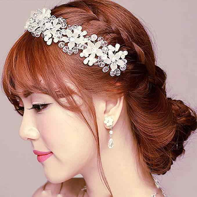 ・カテゴリ: ヘアアクセサリー・スタイル: 韓国・対象: レディース・主な素材: パール・種類: カチューシャ、ヘアバンド・: フラワー・適用シーン: 結婚式、旅行の記念