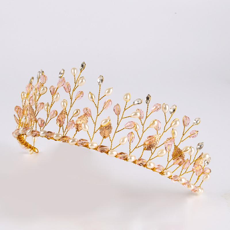 ・カテゴリ: ヘアアクセサリー・スタイル: 韓国・対象: レディース・形状: 半円・素材: パール・装飾: ラインストーン・水晶の種類: 白水晶・用途: 結婚式、ギフト・カラー: ピンク