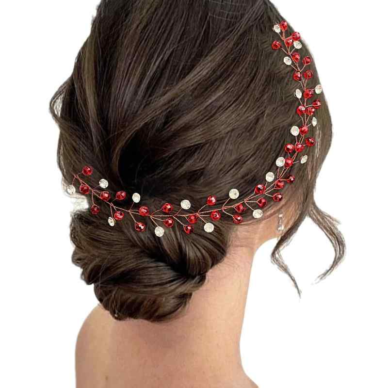 ・カテゴリ: ヘッドドレス・スタイル: 欧米風・種類: カチューシャ、ヘアバンド・対象: レディース・: フラワー・カラー: レッド・主な素材: パール、ラインストーン・特徴: ハンドメイド、ワイヤー仕様、形状調整可能、ブライダル・ウェディ...