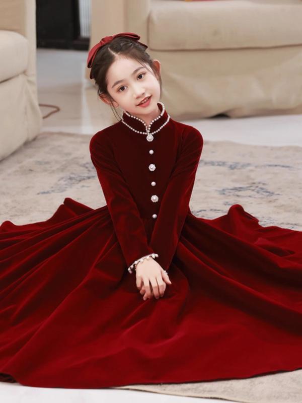 ・カテゴリ: 子供用礼服・対象年齢: 8歳以上・性別: 女の子用・加工: バイオウォッシュ・要素: プリンセス・スタイル: チャイニーズスタイル・メイン素材: ポリエステル 50%・裏地素材: ポリエステル 40%・基準: クラスB・カラー...